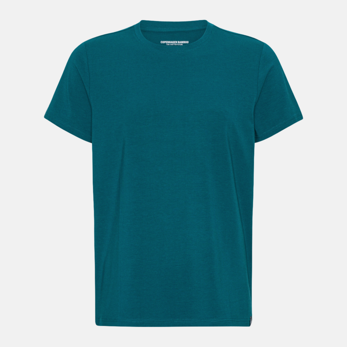 Petrolfärgad bambu-t-shirt med rund hals för män – Copenhagen Bamboo